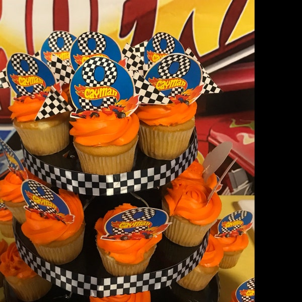 Race Car Centerpiece Number 5 , Racing Birthday, Race Car Centerpiece ...
