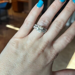 East to West Bar Set Wedding Ring 1.27 CT Cyan Blue Color - Etsy