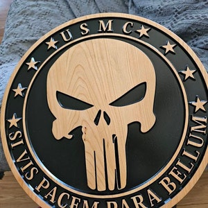 U.S. Marine Corps EGA Wood Carved Plaque, Veteran Wall Art , Marines ...