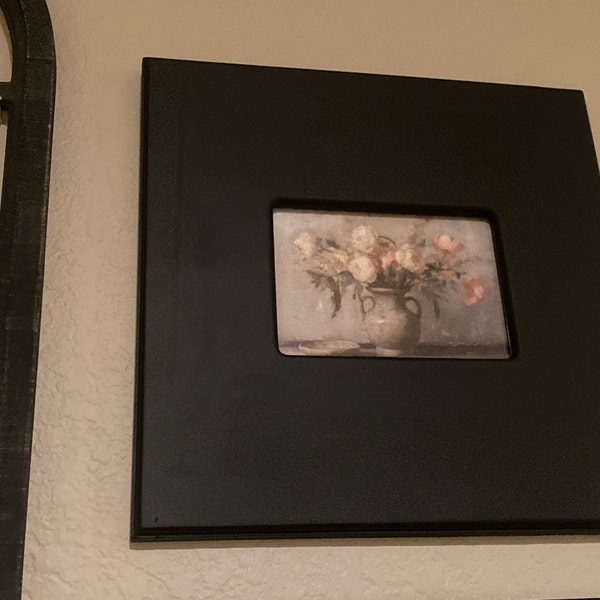 Vintage Muted Still Life Painting | Pink and White Flowers Botanical ...