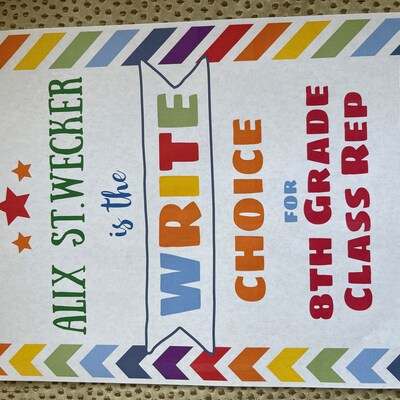 Editable Vote Rainbow Elementary School Vote Flyer, Template, Class ...