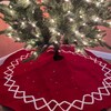 Custom Embroidered Christmas Tree Skirt 72 Inch Extra Large Quilted Red ...