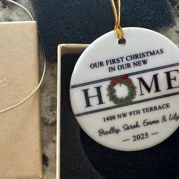 First Home Ornament - First Christmas New Home Ornament 2025 - Our ...