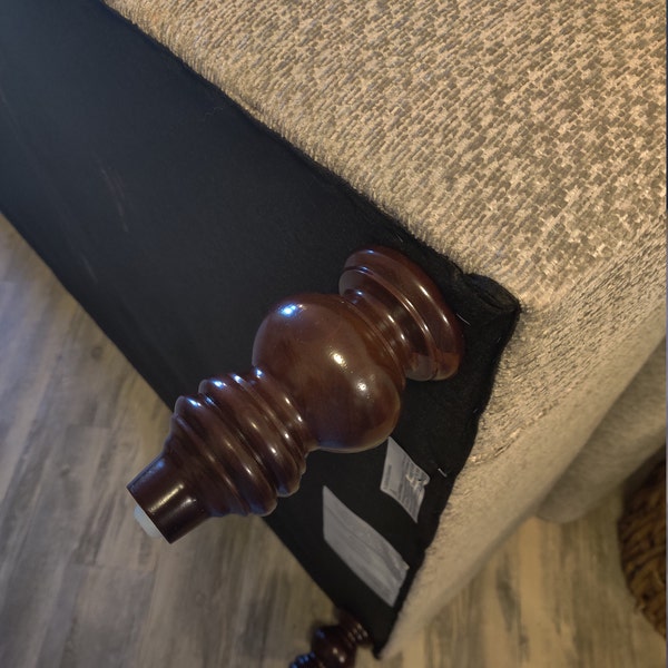 6 Walnut Turned Round Wood Furniture Bun Legs Set of 4 - Etsy