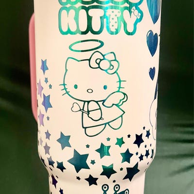 BIG KITTY HELLO Laser Engraved 40oz Tumbler Add Any Name optional - Etsy
