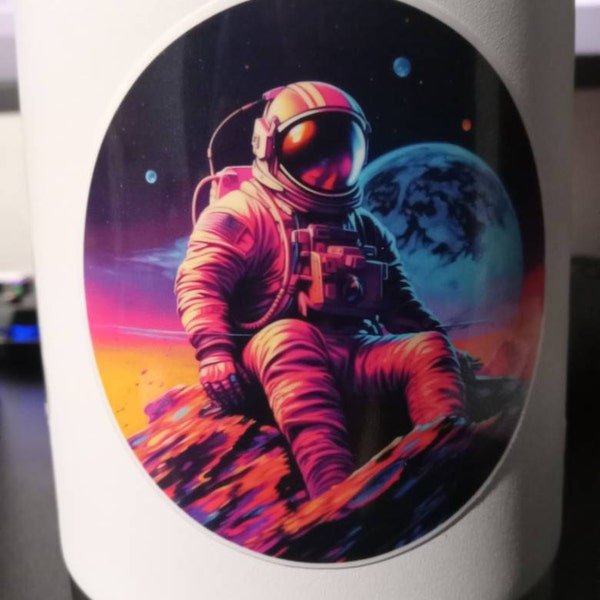 Astronaut Sticker Waterproof Space Sticker Gift Trippy Sticker Galaxy ...