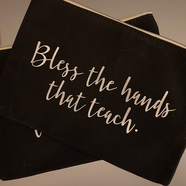 MAKEUP BAG, Personalized Pouch, Minimalist Customized Text Print ...