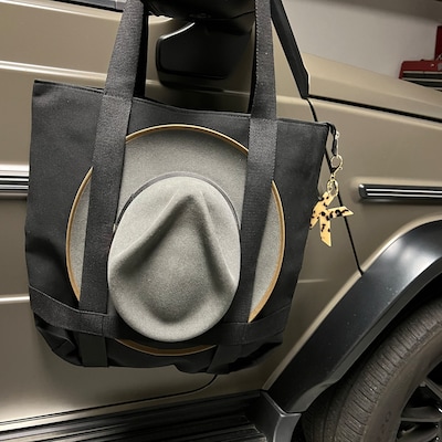 Hat Tote Bag , Carry on , Travel Bag , Vacation Hat Bag , Canvas Tote ...