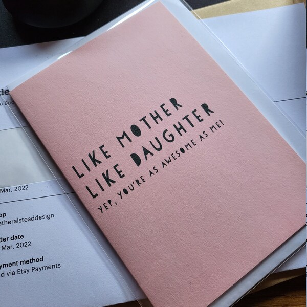 Like Mother Like Daughter, Mother's Day Card - Etsy Canada