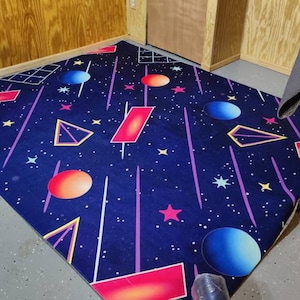 Retro Arcade Carpet, Indoor Outdoor, Memphis Design Area Rug, 80s 90s ...