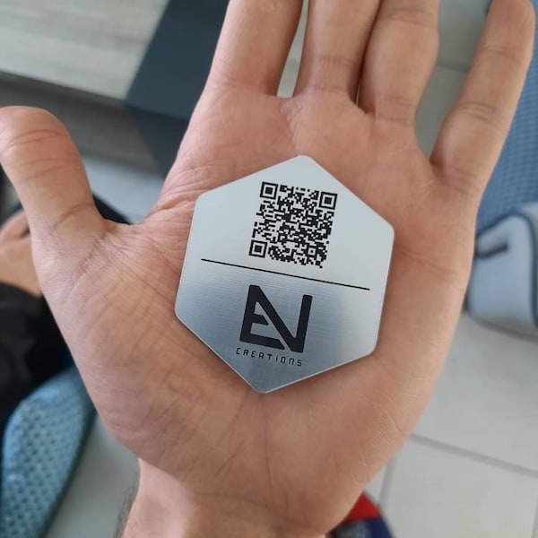 Personalized QR Code Plaque, Table Number, Contactless Menu, Restaurant ...