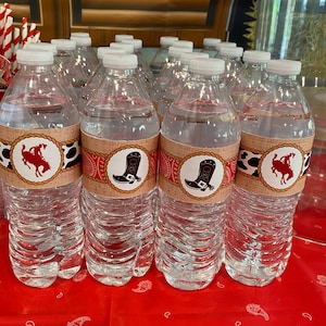 Printable Western Rodeo Cowboy Water Bottle Labels, Cowboy Water Labels ...