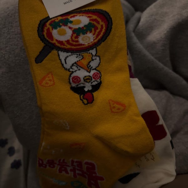 Buldak Noodle Socks: Korean Carbonara Ramen, Pink Yellow Black - Etsy