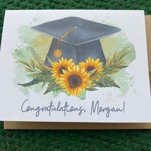 Personalized Graduation Card Sunflowers Class of 2023 Card for New ...