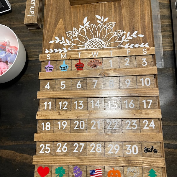 Perpetual Calendar Flower - Wedding Gift Housewarming Holiday Sunflower ...