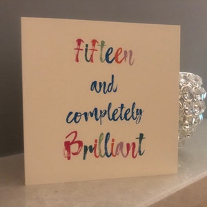 Fifteen 15th Birthday Card - Etsy