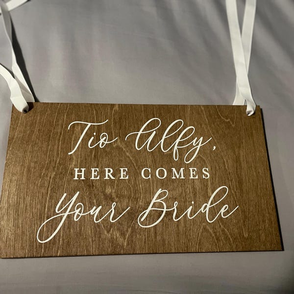 Here Comes the Bride Sign, Wedding Signs, Ringbearer Sign, Wedding Sign ...