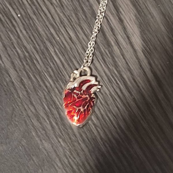 Bleeding Heart Necklace, Anatomical Heart, Gothic Jewelry, Gothic ...