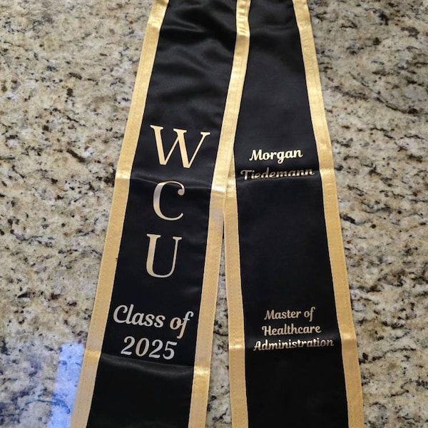Personalized Graduation Stoles Customized Graduation Sash Custom Graduation Sash Custom Text ...