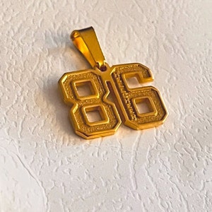 Personalized Engraved Number With Name Necklace 23 Number - Etsy