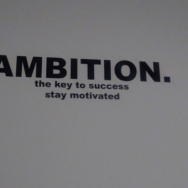 AMBITION Wall Decal Sticker Art Decor Bedroom Design Mural Interior ...