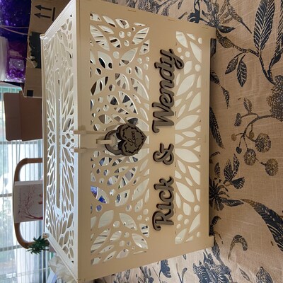 Wedding Card Box With Lock. Wedding Card Holder. Wedding Post Box - Etsy