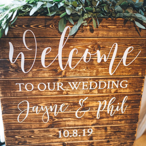 Vinyl Sticker Decal for Wedding Welcome Sign // to Fit A1 or A0 Sign ...