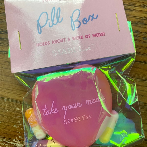 Self Care Cute Pink Heart Pill Box Mental Health Depression Anxiety - Etsy