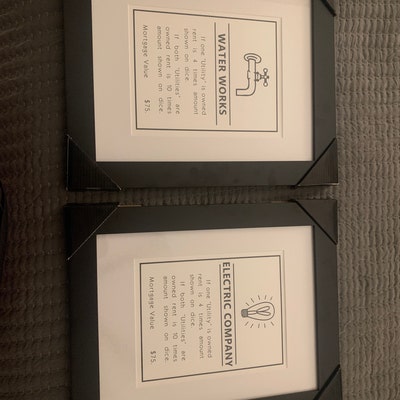 Monopoly Utilities Property Card, 8x10 Art Print // Water & Electric ...