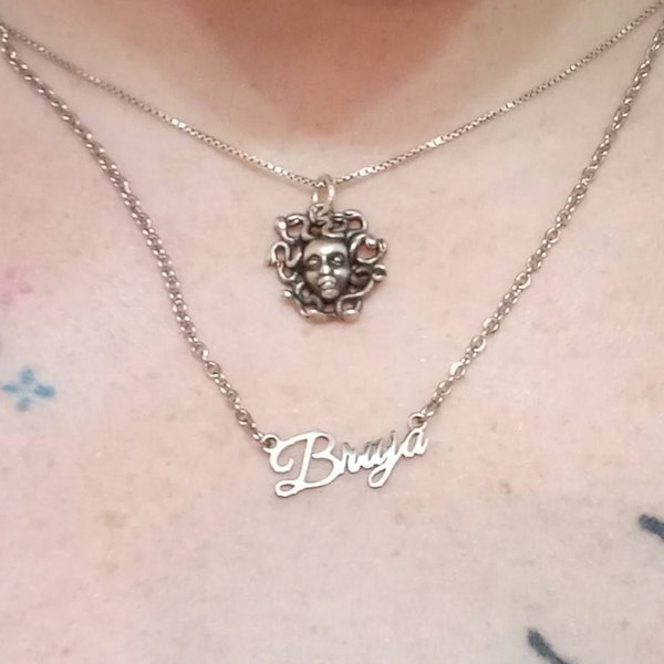 BRUJA Scroll Pendant Necklace - Etsy
