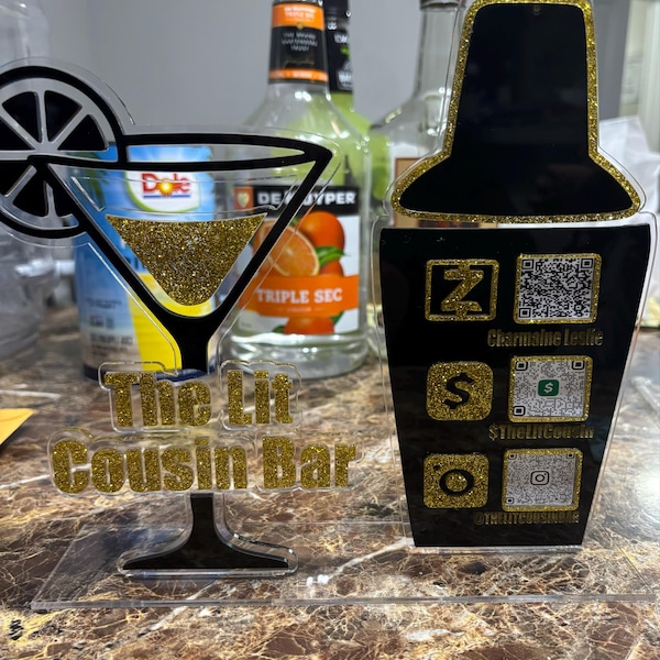 Bartender Sign/ Mobile Bartender Sign Scan to Pay Acrylic Sign - Etsy
