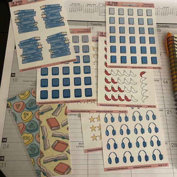 Reading Journal Stickers, Reading Format Physical Book Journal Sticker ...