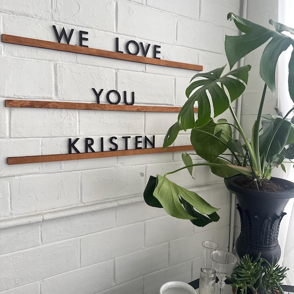 Statement Shelves, Letter Ledges, Wall Hanging Decor, Wood Floating ...