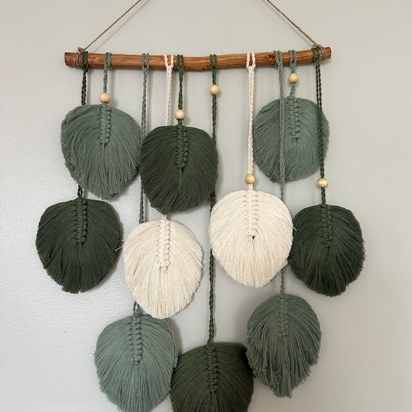 Macrame Leaf Wall Hanging, Safari Nursery Decor, Macrame Wall Hanging ...