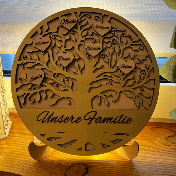 Family Tree Laser Cut Svg Files, Vector Files for Wood Laser Cutting - Etsy
