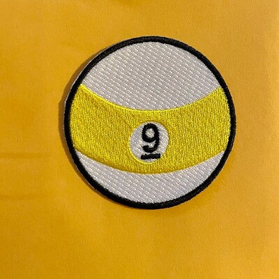 NINE BALL PATCH Iron-on Embroidered Applique Billiards Pool Emblem 9 - Etsy