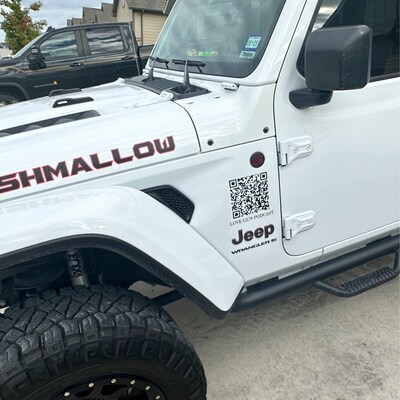 Custom QR Code Decal, Business Decal, Custom QR Code Vinyl Car Decal ...