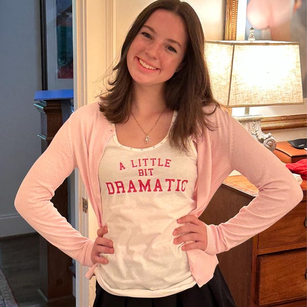 Women’s A Little Bit Dramatic Tank Top Shirt Womens Regina George Costume Juniors Plus Costume ...