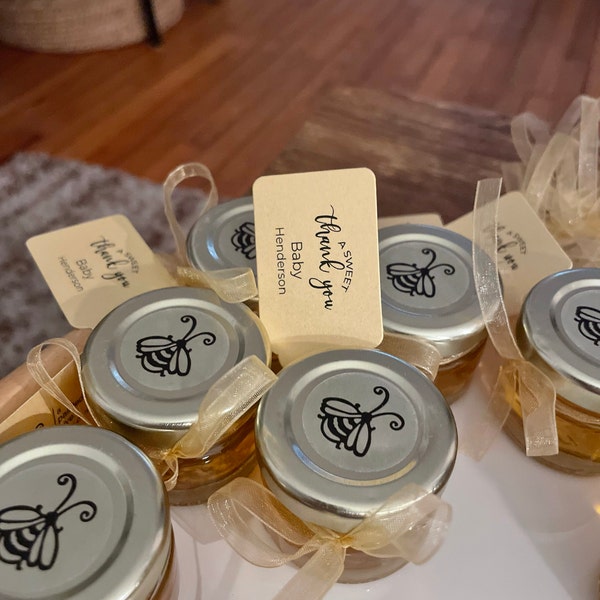 THANK YOU Favor Tags for Honey or Bee Themed Weddings and Baby or ...