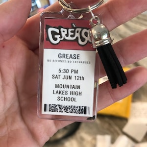 Grease Broadway Musical Ticket Keychain - Etsy