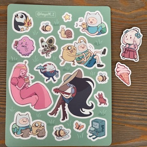 Adventure Time Sticker Sheet - Etsy