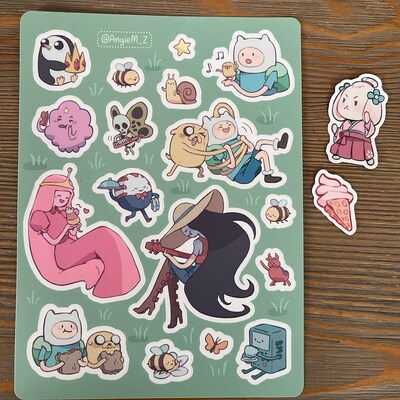 Adventure Time Sticker Sheet - Etsy