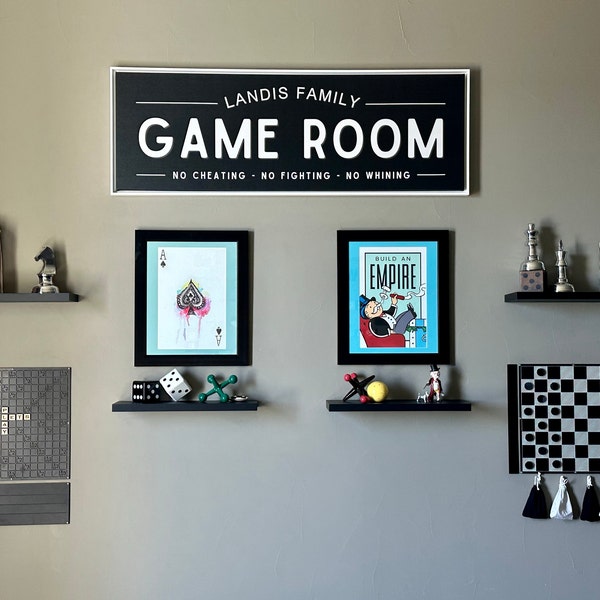 Game Room Sign Personalized Family Game Room Wall Art Game Sign for ...