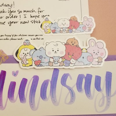 BTS BT21 Minini Mang Unmasked Without Mask Holographic Stickers - Etsy UK