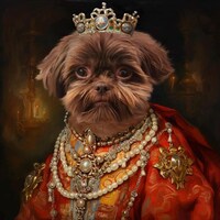 Custom Regal Pet Portrait, Royal Dog Painting, Pet Portrait, Royal Dog ...