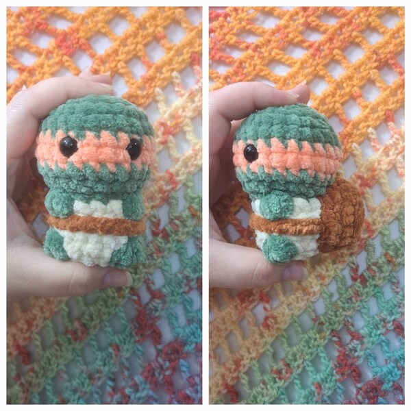 Turtle Ninja Crochet Pattern / Low Sew PDF / 90s Nostalgia / Beginner ...