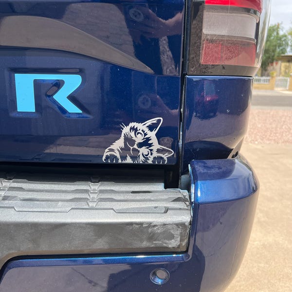 Cat Peeker Sticker - Vinyl Decal Peeking Stickers Cat Decals Car Decal ...