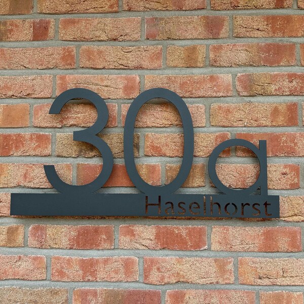 Personalized House Number | Modern Personalized House Number Sign in ...