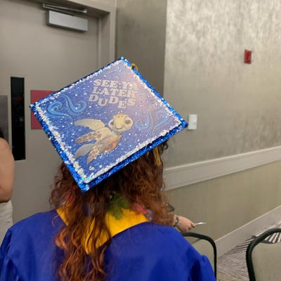 Printed Graduation Cap Topper, See Ya Later Dudes, Finding Nemo ...