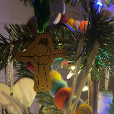 Custom Kids Drawing Keychain Key Ring Children Art - Etsy